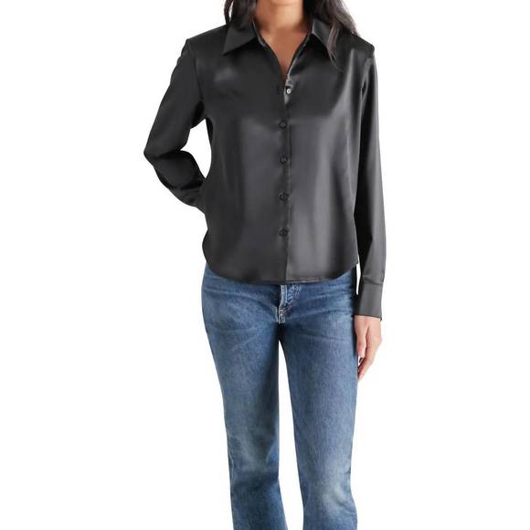 Steve Madden | Tops | New Steve Madden Asa Blouse In Black | Poshmark
